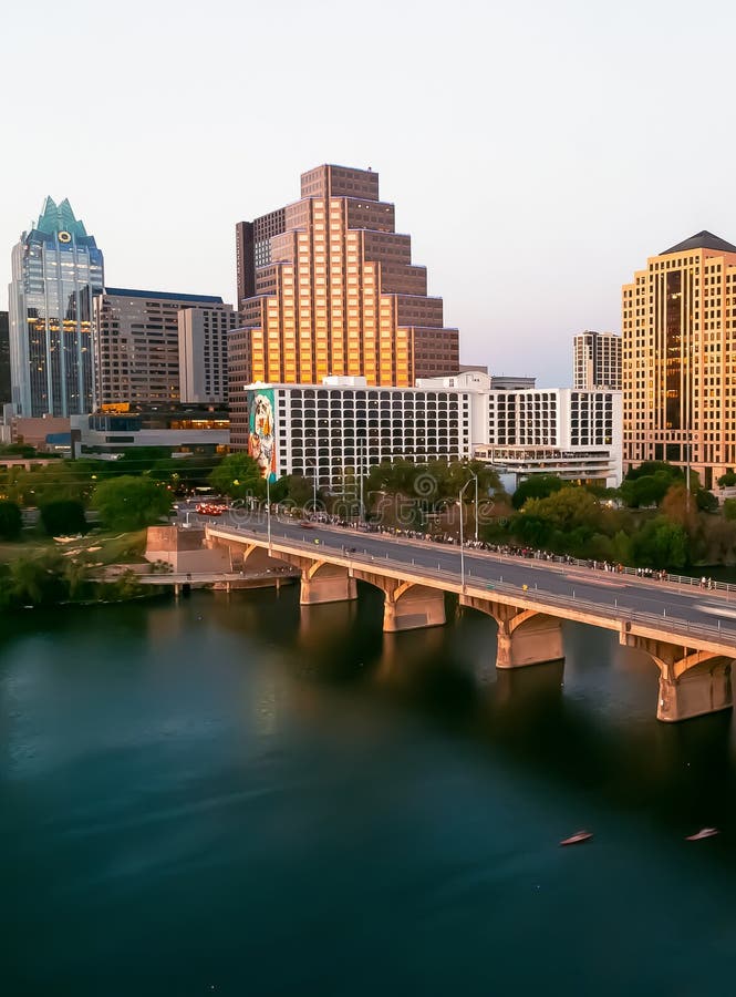 Downtown Austin Texas Skyline and Colorado River Editorial Image ...