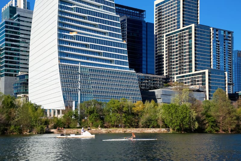 Downtown Austin Texas with View of the Colorado River Editorial Stock ...