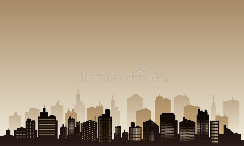 The Downtown of Background with Many Building Stock Vector ...