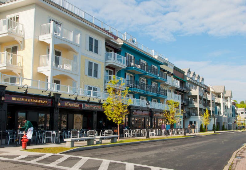 Downtown Bar Harbor stock photo. Image of business, crossing - 99857274