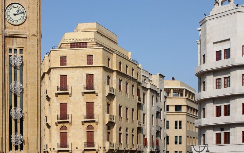 Downtown Beirut stock photo. Image of crowds, architecture - 10470986