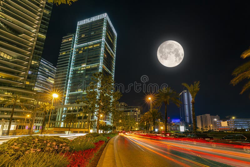 Downtown Beirut, Lebanon stock image. Image of skyscraper - 270303783
