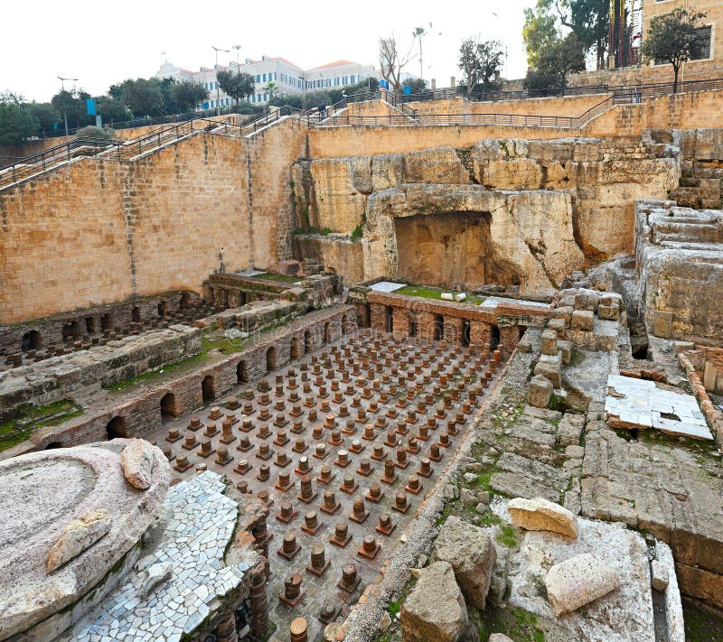 Roman Baths, Downtown Beirut Stock Image - Image of tourism, roman: 9169293