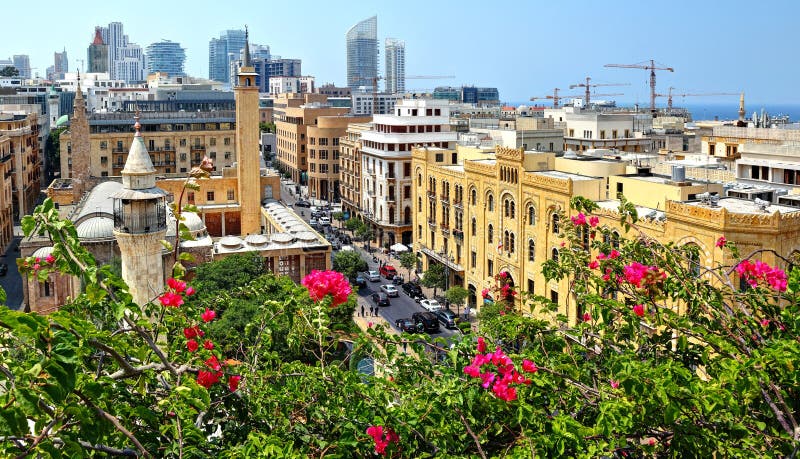 Downtown Beirut in the Summertime Stock Image - Image of location, area ...