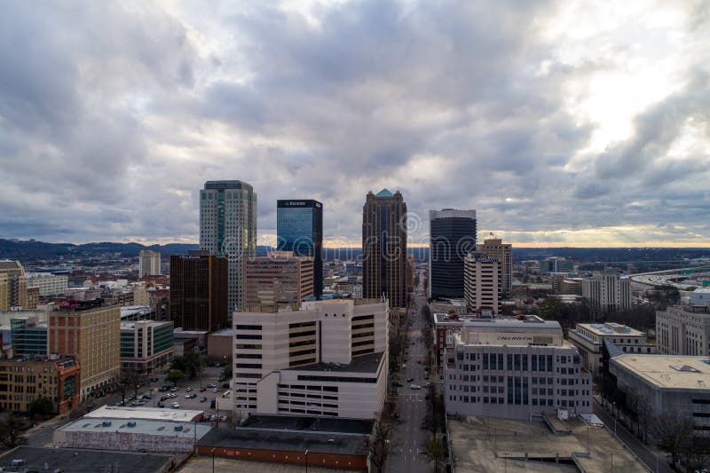 Downtown Birmingham Alabama Stock Photo - Image of city, aerial: 173396038