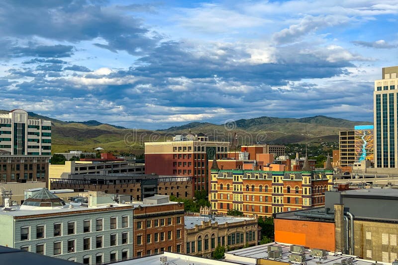Downtown Boise, Idaho Skyline on a Summer Evening Stock Photo - Image ...