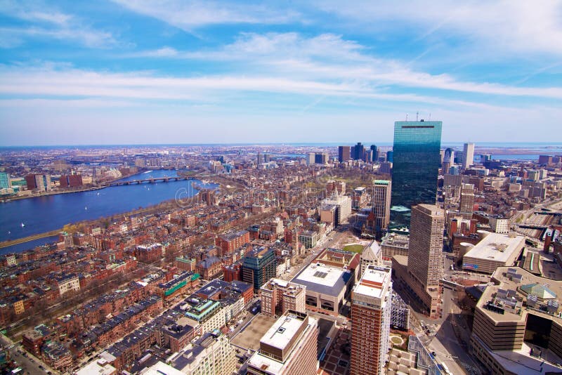 Downtown Boston with the Charles River Stock Image - Image of boston ...