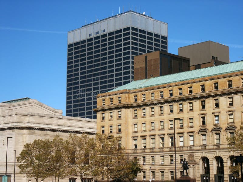 Downtown buildings stock photo. Image of blue, corporation - 345796