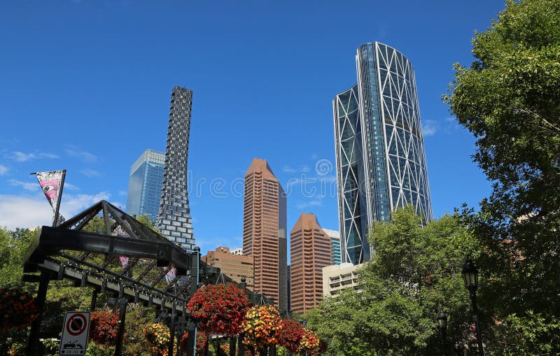 Downtown Buildings of Calgary Editorial Photography - Image of creative ...