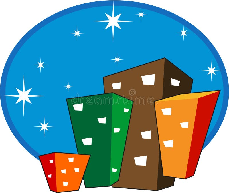 Downtown Buildings Icon stock vector. Illustration of clip - 17553717