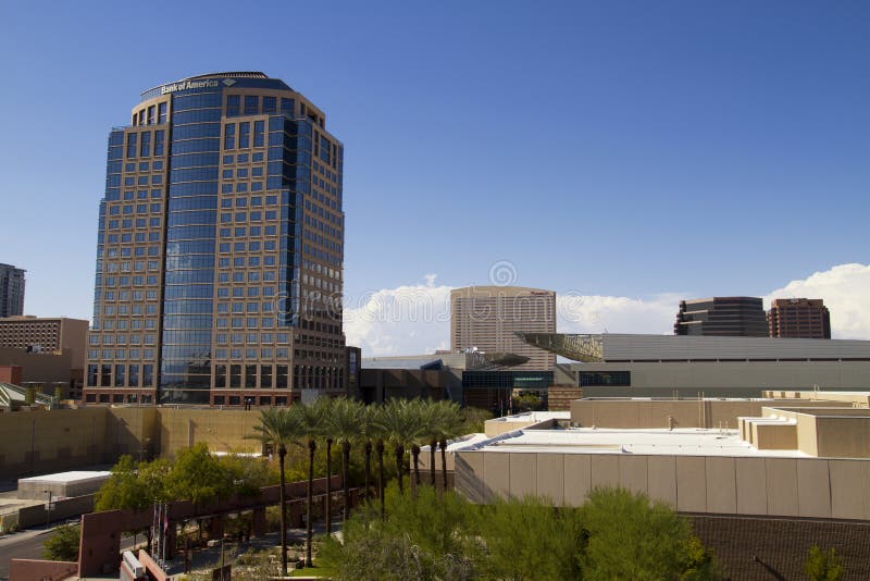 Downtown Phoenix Office Buildings Arizona Stock Image - Image of ...