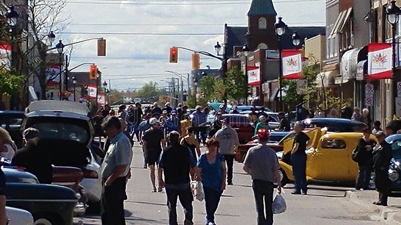 Downtown busy street stock image. Image of street, show - 95105149