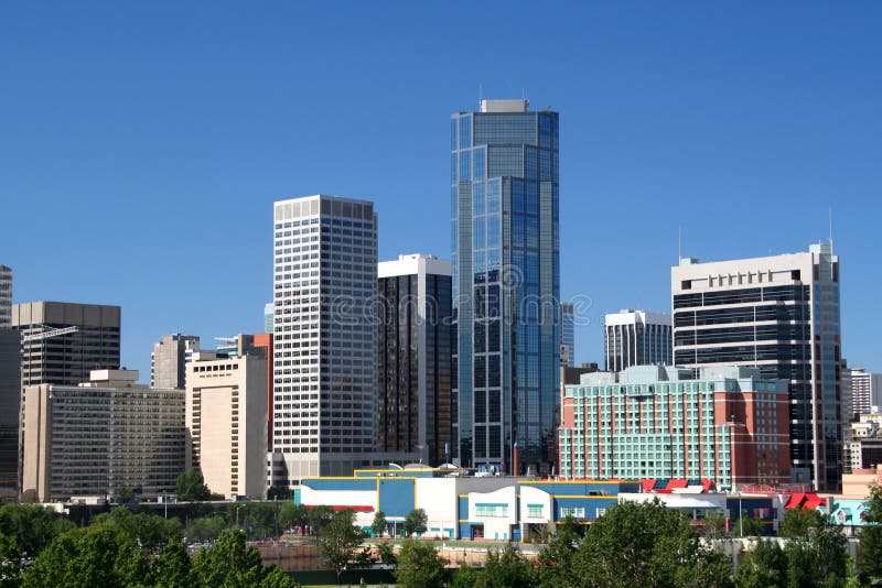Downtown Phoenix Office Buildings Arizona Stock Image - Image of ...