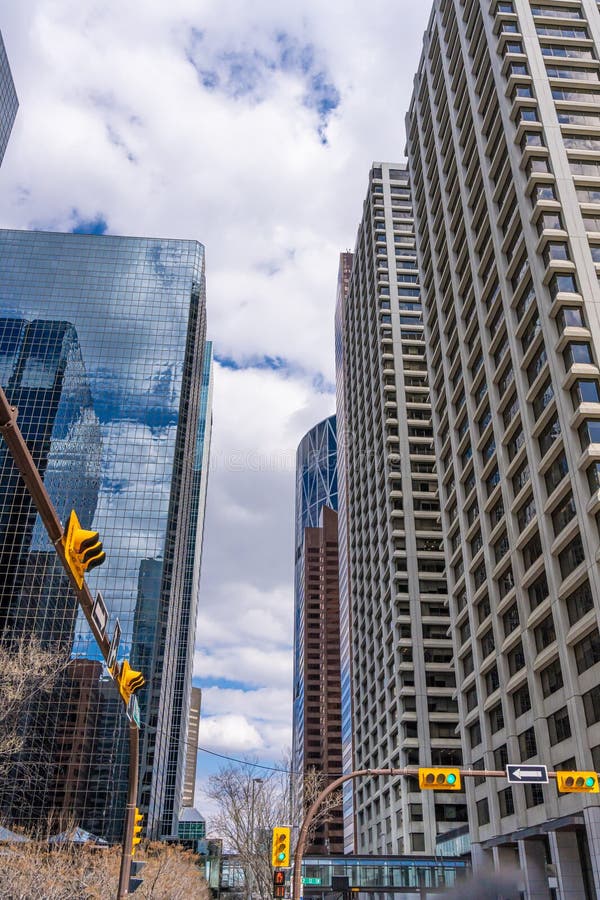 Downtown Calgary City Centre Urban Skyline Stock Photo - Image of ...