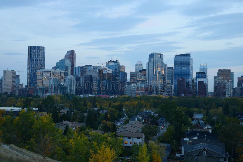 Downtown calgary stock photo. Image of dark, blue, urban - 47784190