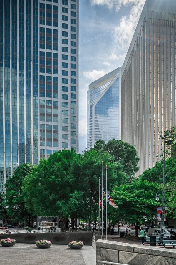 Downtown of Charlotte North Carolina Skyline and Architecture Editorial ...