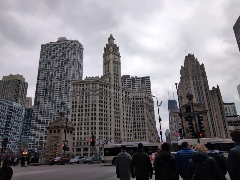 Downtown Chicago editorial stock photo. Image of building - 250853208