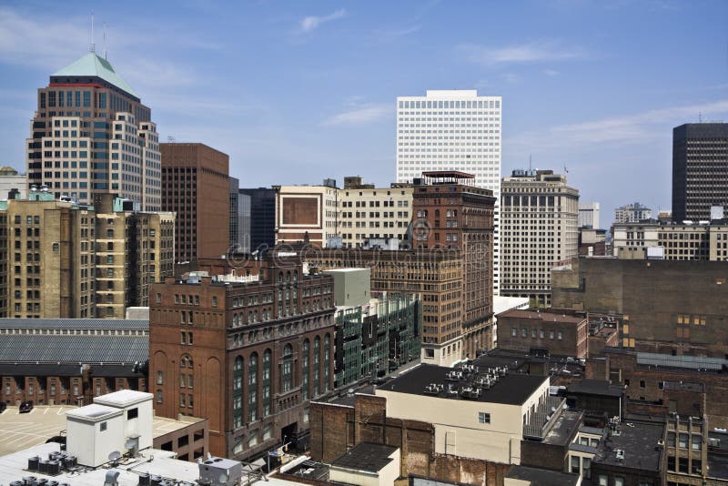 Downtown Cleveland stock image. Image of horizontal, cleveland - 9365783