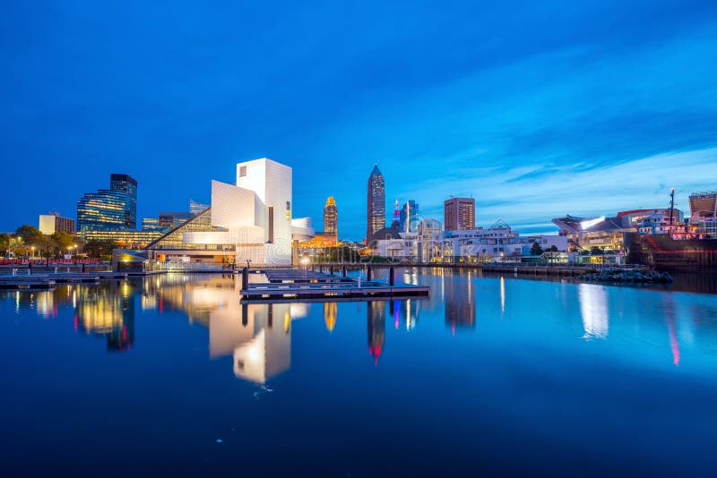 Downtown Cleveland Skyline from the Lakefront Stock Photo - Image of ...