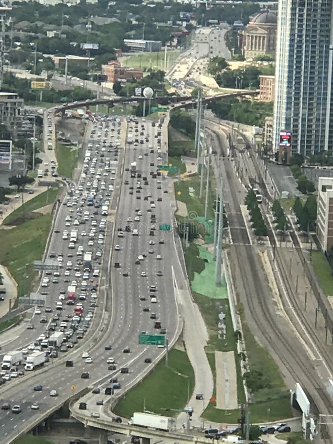 Downtown Dallas Freeway stock photo. Image of downtown - 99328696