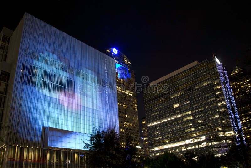 Downtown Dallas Night Scenes Editorial Stock Image - Image of sight ...