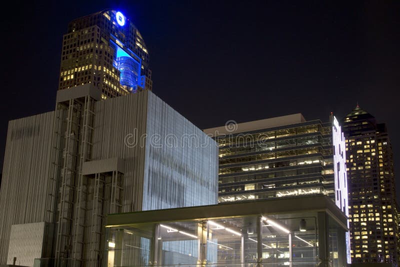 Dallas at Night stock image. Image of business, building - 6342743