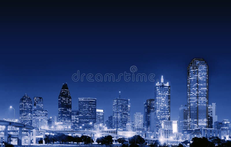 Dallas Skyline Reflection at Dawn, Downtown Dallas, Texas, USA Stock ...