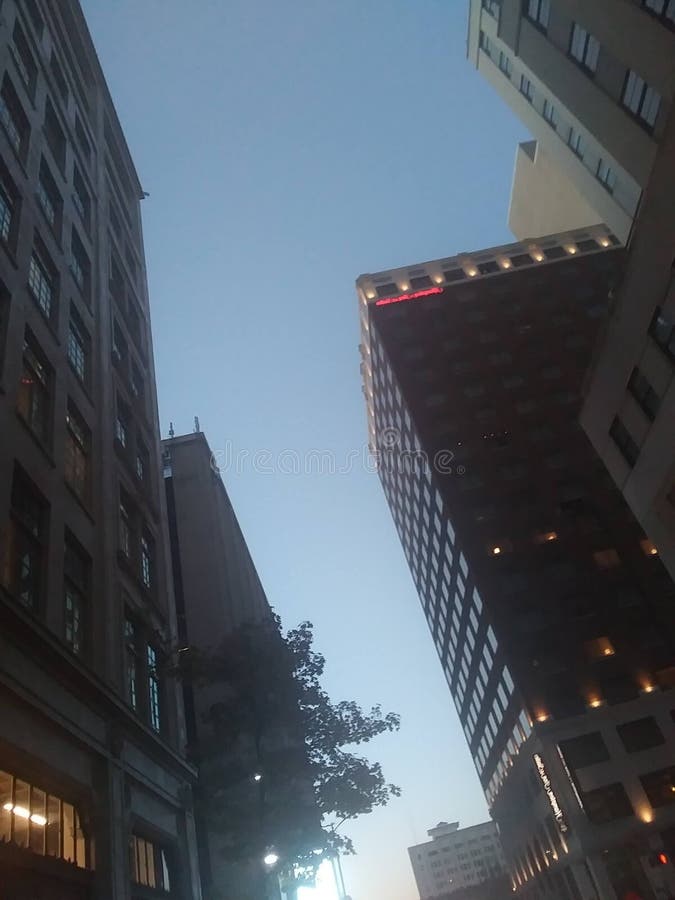 Downtown Dallas Nightlife stock photo. Image of peaceful - 262698970