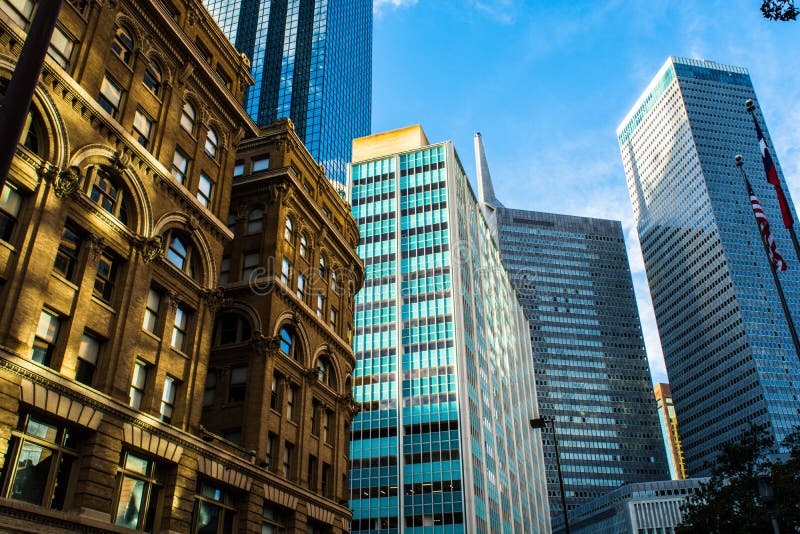Panoramic Overview of Downtown Dallas Stock Photo - Image of skyline ...