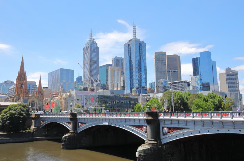 Cityscape Melbourne Australia Stock Image - Image of city, architecture ...