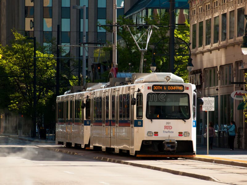 Downtown Denver editorial image. Image of colorado, commuter - 42056275