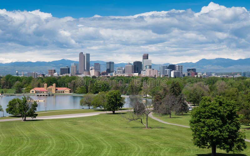 Downtown Denver Scenic stock image. Image of afternoon - 166043417