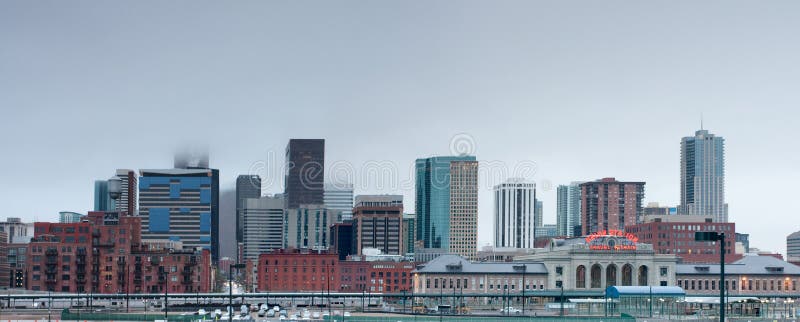 Downtown Denver in Thick Fog Editorial Photo - Image of morning, cloud ...