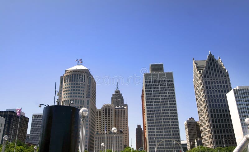 Downtown Detroit stock image. Image of downtown, scenic - 7136447