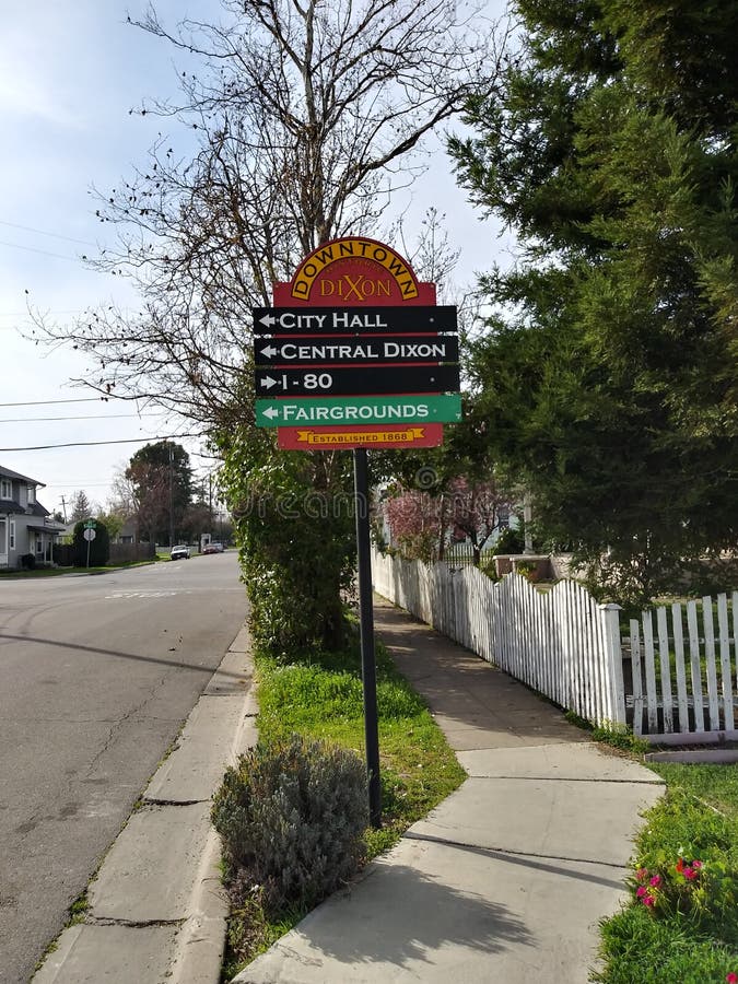 Downtown Dixon sign editorial image. Image of central - 175260095