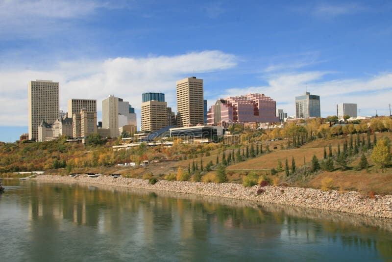 Downtown Edmonton skyline stock photo. Image of downtown - 4151846