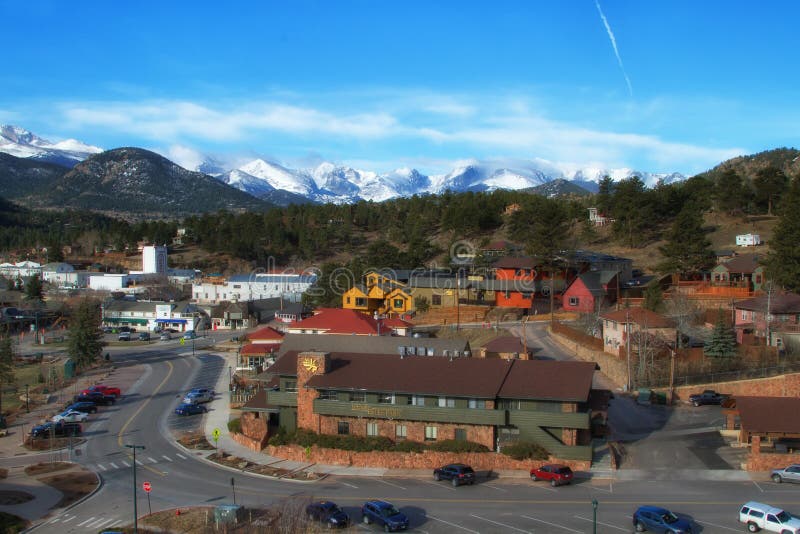 Downtown Estes Park Colorado in the Spring Editorial Image - Image of ...
