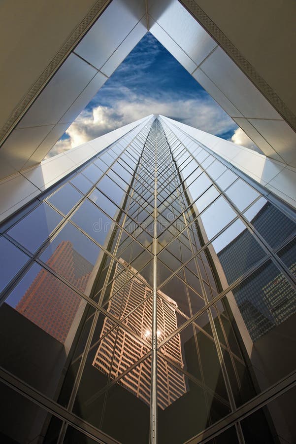 Downtown Financial District Stock Image - Image of reflection, office ...