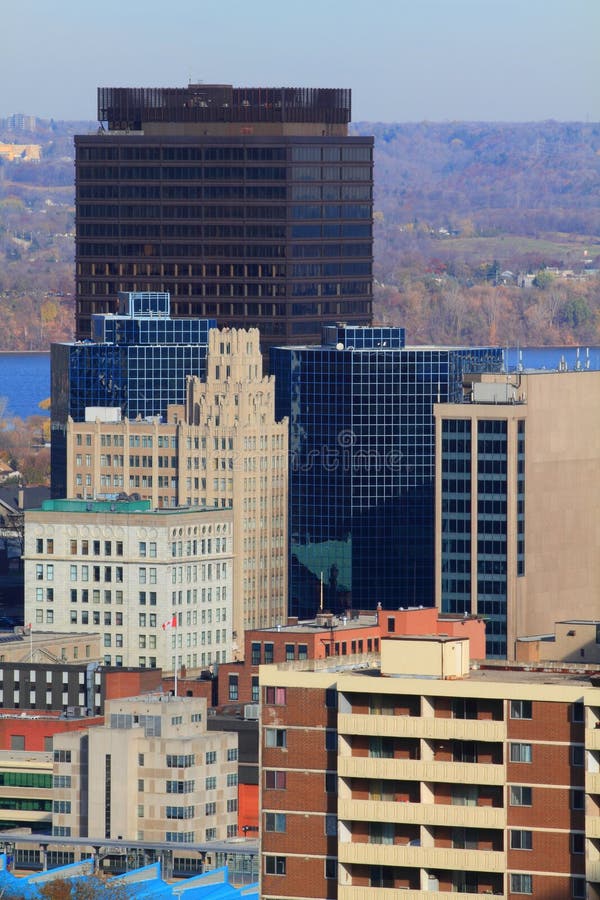 Downtown Hamilton, Ontario, Canada. Stock Image - Image of town, trees ...