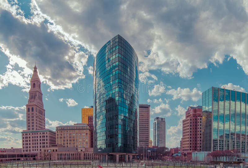 Downtown Hartford, Connecticut Skyline Stock Photo - Image of ...