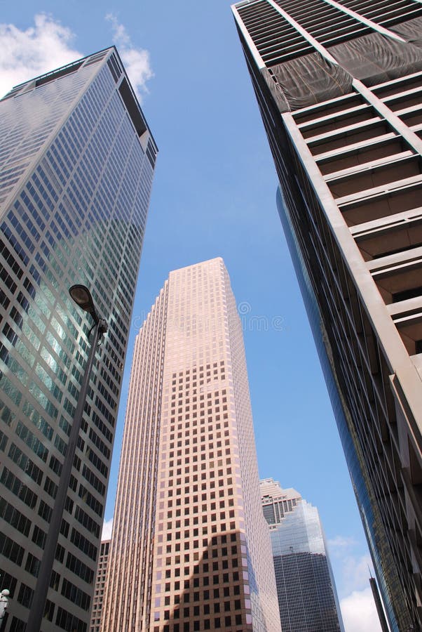 Houston Skyscrapers stock photo. Image of modern, facade - 121316