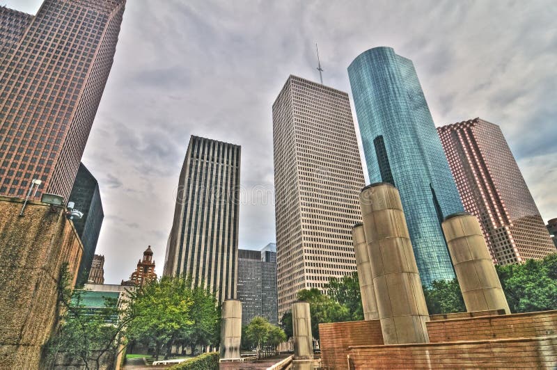 Downtown Houston stock photo. Image of corporate, facade - 10284296