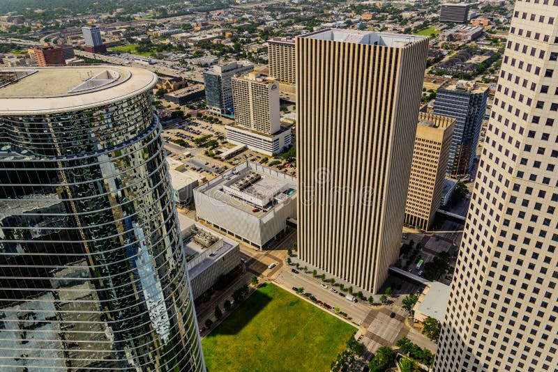 Downtown Houston buildings stock image. Image of skyline - 42486423