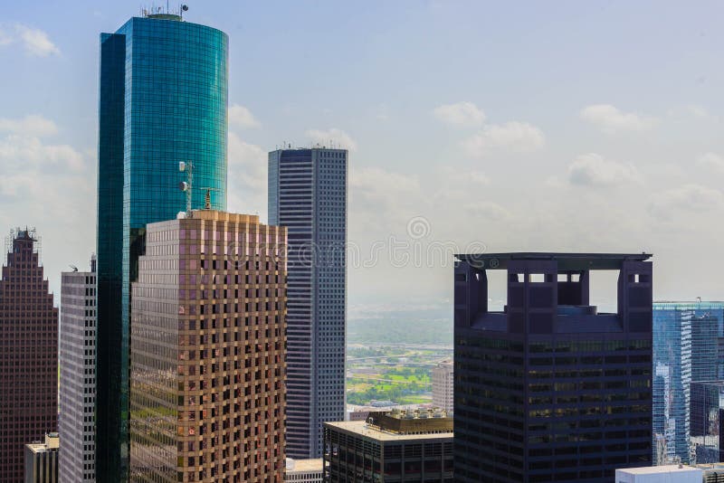 Downtown Houston buildings stock photo. Image of headquarters - 42486444