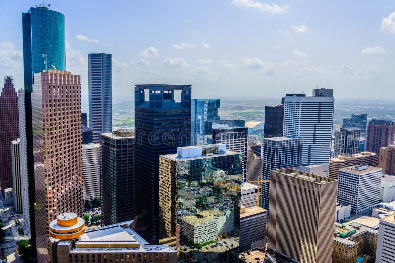 Downtown Houston buildings stock photo. Image of highrises - 42486532