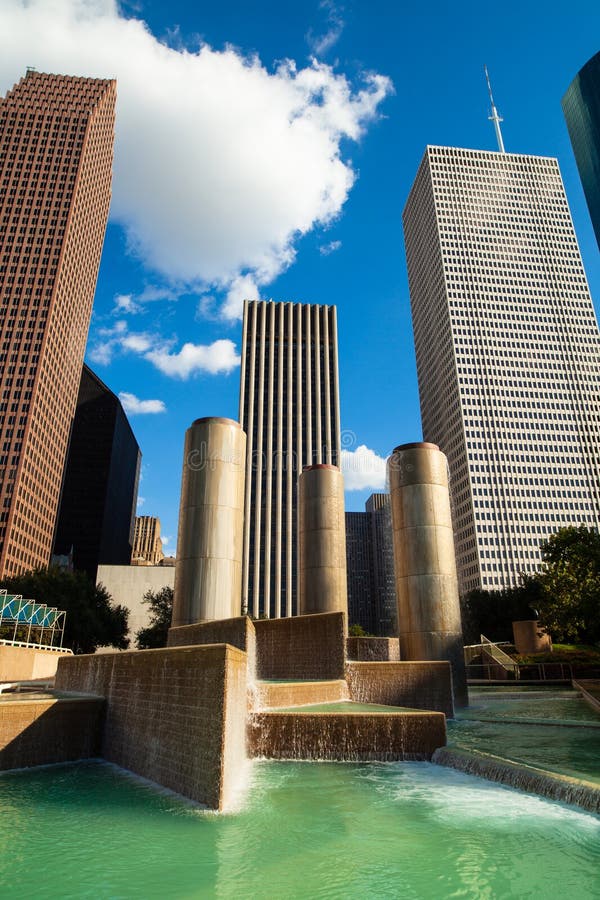 Downtown Houston Cityscape stock image. Image of sunny - 279378207