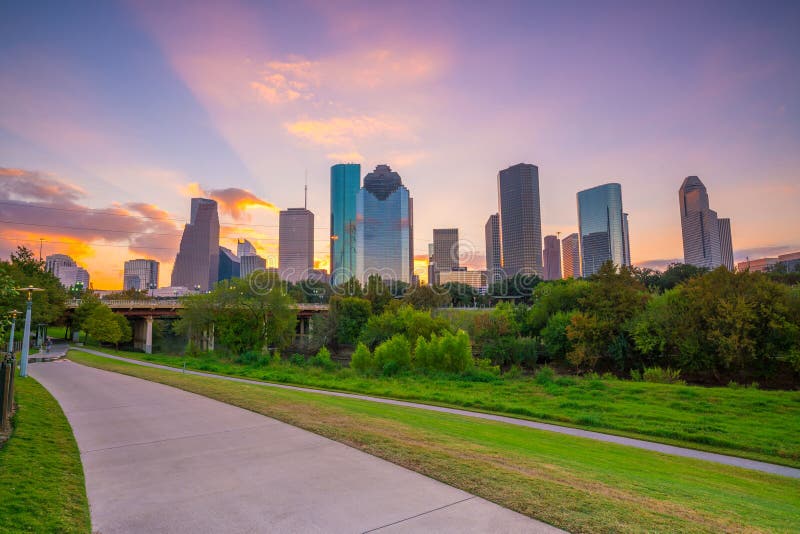 Downtown Houston skyline stock image. Image of blue, center - 84577785