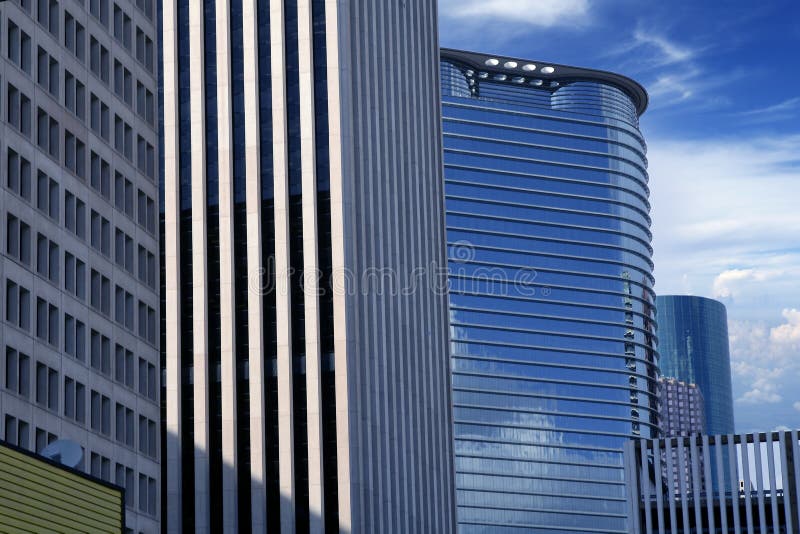 Downtown Houston Texas City Buildings Stock Image - Image of landscape ...