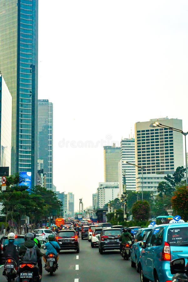 Downtown of Jakarta Traffic Situation on Rush Hour Editorial Image ...