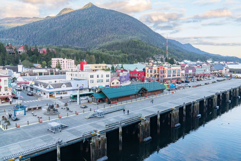 Downtown Ketchikan, Alaska editorial photography. Image of tourism ...